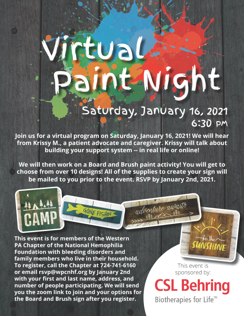 Virtual Paint Night - Board and Brush - January 16th - Western PA ...