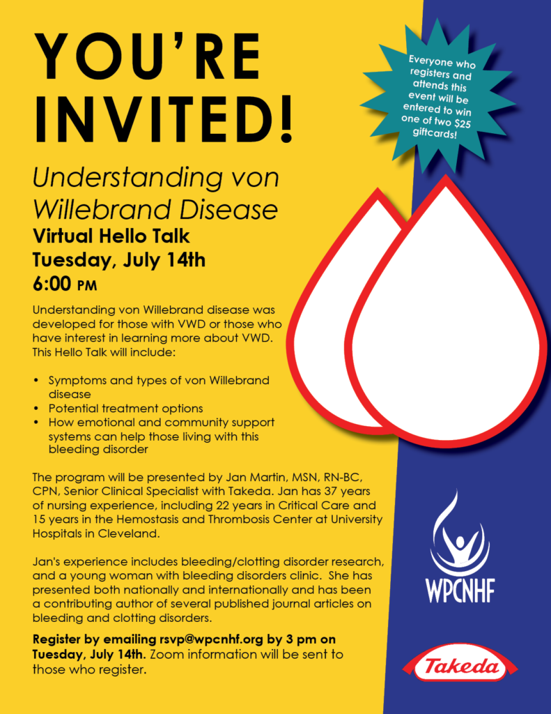 Understanding von Willebrand Disease - Virtual Program July 14th ...