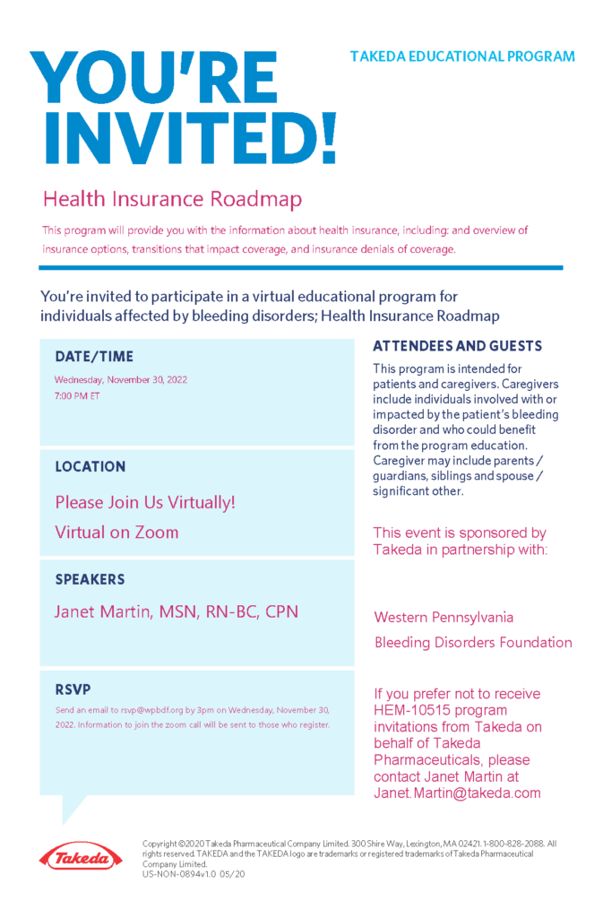 Health Insurance Roadmap - Virtual Program - Western PA Bleeding ...